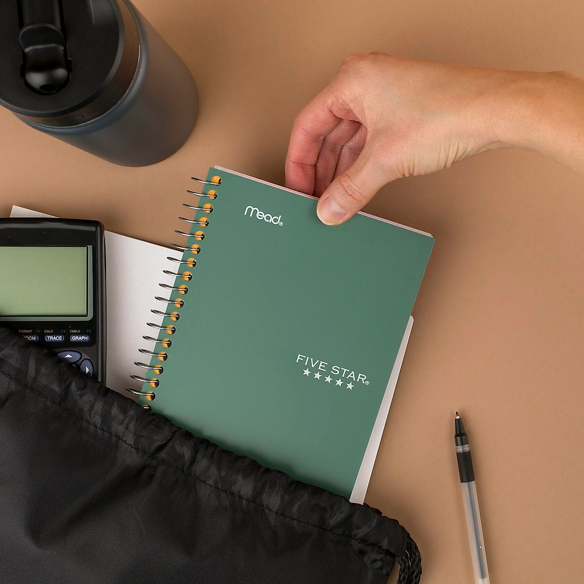 Five Star Personal Spiral Notebook, 1-Subject, College Ruled Paper, 7" x 4-3/8", Small Size, 100 Sheets, Seaglass Green (450022CH1)