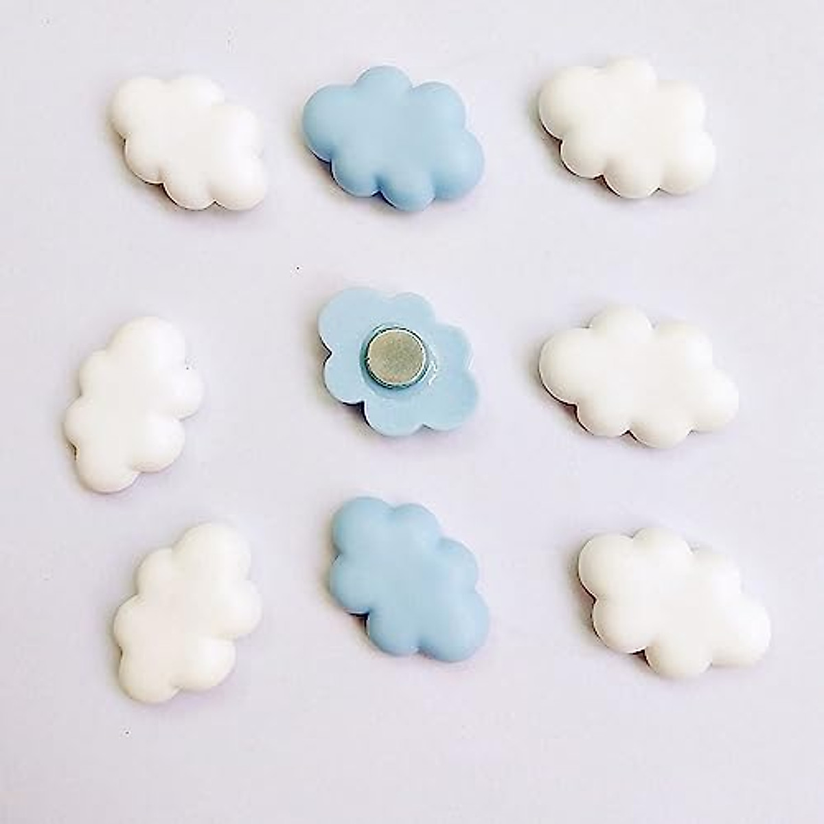Fridge Magnet 4Pcs/Set Cartoon Cute Cloud Shape Fridge Magnets Office Cloud Shape Whiteboard Magnets Resin Refrigerator Magnets Home Decoration(Blue)