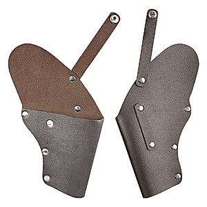 DONGKER Revolver Holster,Leather Concealed Western Cowboy Gun Holster for Left Right Hand Pull Gun Festival Cosplay