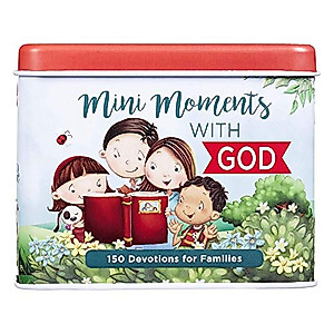 Devotions For Families Mini Moments With God – 150 Devotions w/Bible Verses, Prayers and Inspirational Thoughts for Families Daily Encouraging Cards For Parents and Children