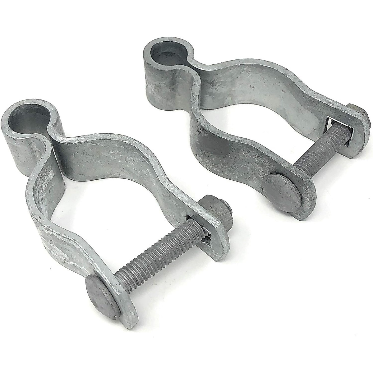 Female Gate Hinge - Galvanized, High Corrosion Resistance, Long Life Span - Perfect for Chain Link Fence and Chan Link Gate Harware - 2 Per Pack - Includes Required Carriage Bolt (1-3/8")