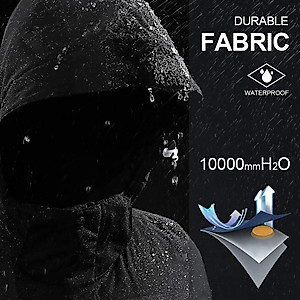 CAMEL CROWN Womens Ski Jacket Waterproof Snowboard Winter Snow Warm Ski Coat for Women New Black M