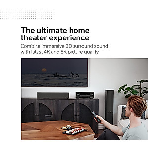 Denon AVR-X1700H 7.2 Channel AV Receiver - 80W/Channel (2021 Model), Advanced 8K HDMI Video w/ eARC, Full 3D Audio - Dolby Atmos, DTS:X, Wireless Streaming, Built-in HEOS, Amazon Alexa Voice Control