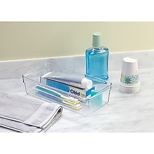 iDesign 49250 Rain BPA-Free Plastic Drawer Organizer Tray - 12" x 6" x 3", Clear