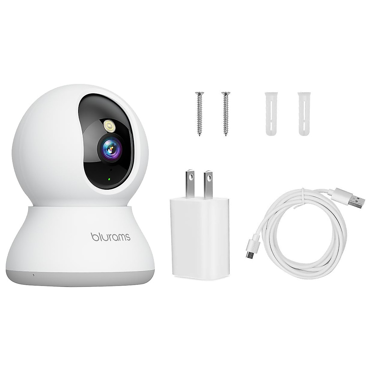 blurams Security Camera, 2K Indoor Camera 360-degree Pet Camera for Home Security w/ Motion Tracking, Phone App, 2-Way Audio, IR Night Vision, Siren, Works with Alexa & Google Assistant