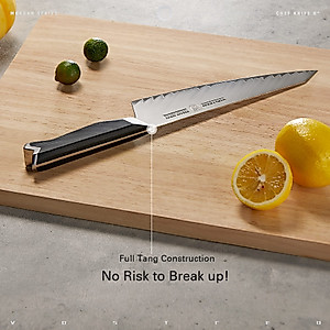 Vosteed Kitchen Utility Knife 5 Inch Paring Knife For Kitchen, Small Chef's Knife Sharp Cutting Knife With Sheath-High Carbon Stainless Steel Knife Full Tang With G10 Handle, Gift Box - Morgan Series