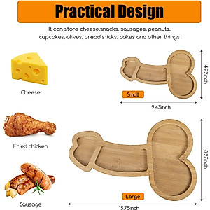 Aperitif Board,Novelty Solid Wood Cheese Board and Charcuterie Board,Restaurant Plate and Picnic Utensils,Anniversary Wedding Gift for Couple,Housewarming Gifts for Women(9.5''+15.8'')