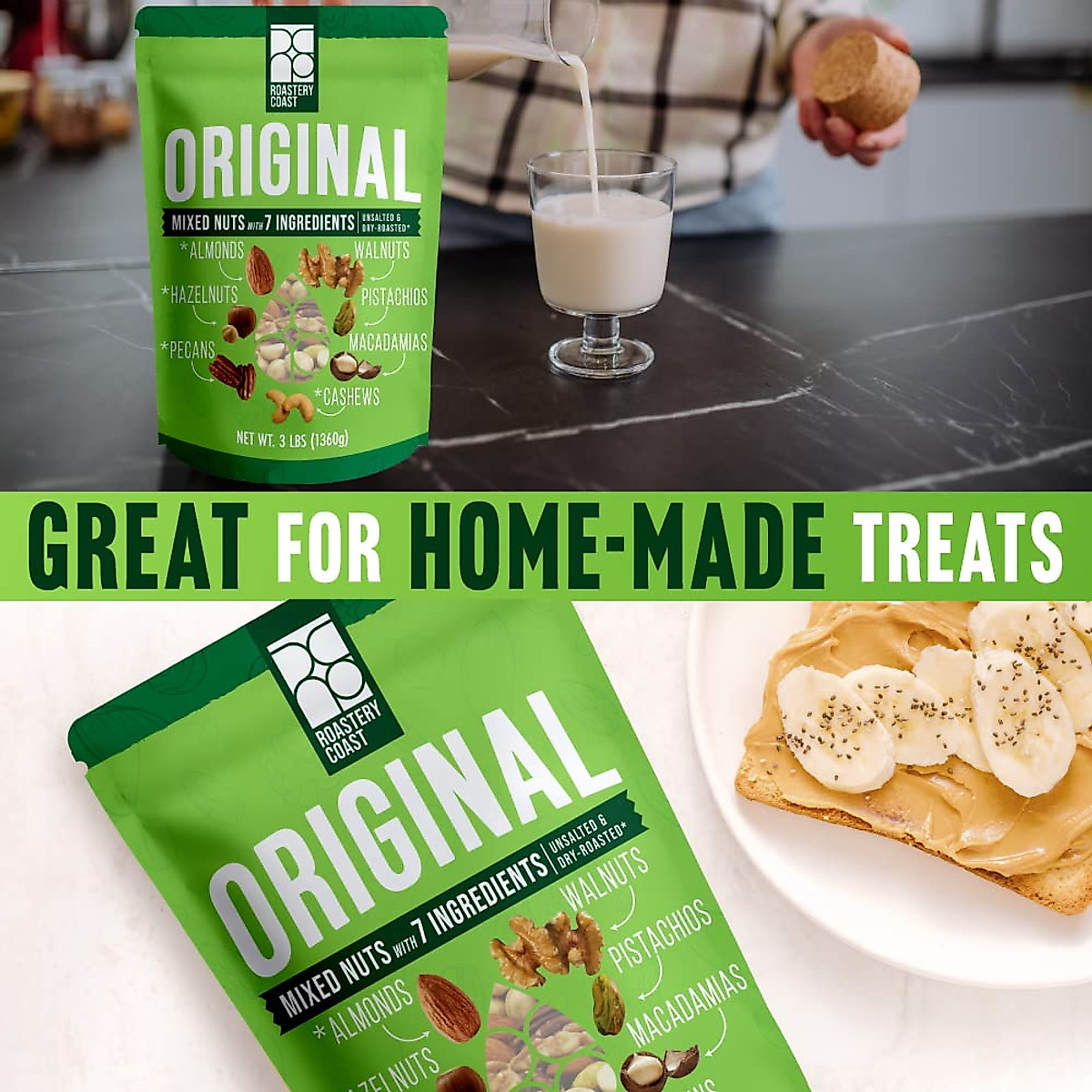 Roastery Coast - Daily Nuts Healthy Mix Bulk | 3 LB Bulk Pouch | Nuts Snack Mix | Deluxe assorted snack | Nut Snacks | Daily Nuts