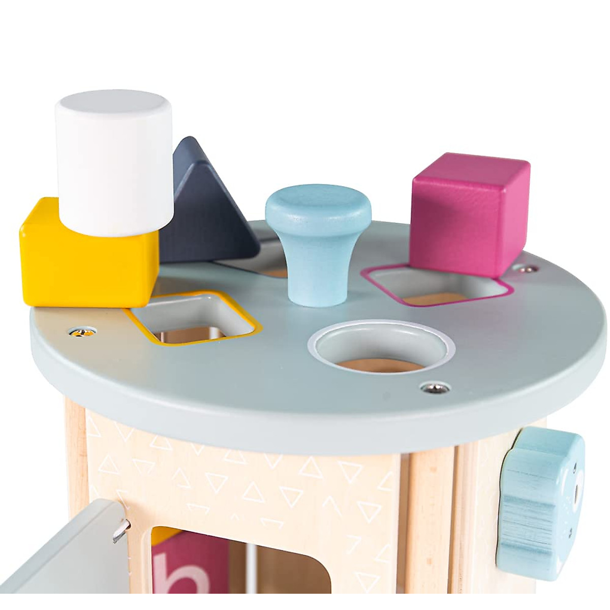 Bigjigs Toys, FSC Certified Rolling Activity Centre, Wooden Toys, Baby Activity Centres, Wooden Shape Sorter, Toddler Toys, Baby Toys, Baby Wooden Toys, Wooden Activity Cube for 1 Year Olds