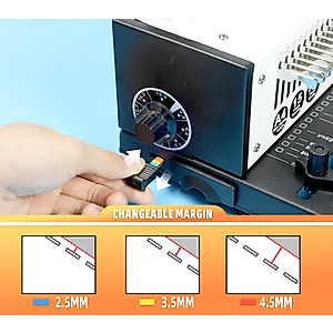 Rayson TD-1500B34 Binding Machine, Square Size Holes, 3:1 Pitch Wire-O Binder Punch 15 Sheets/Bind 130 Sheets with Sturdy Metal Construction