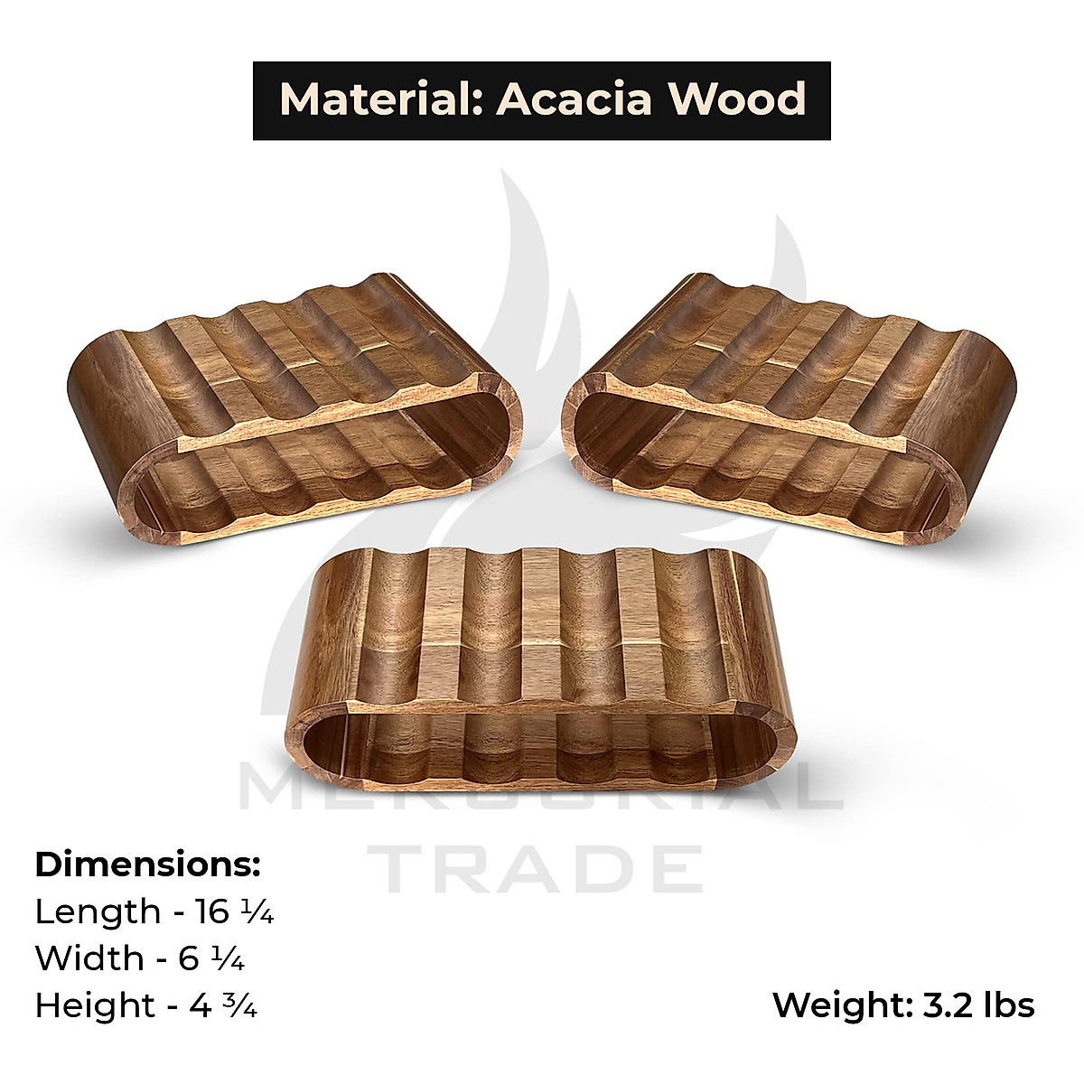 Mercurial Trade Wine Rack Free Standing 8 Bottle Acacia Wine Racks Countertop Cabinet Wine Holder Stand Wine Storage Shelf for Kitchen, Bar, Pantry