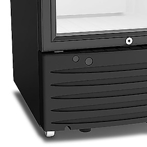 KoolMore KM-MDR-1D-6C 6 Cu. Ft. Commercial One Glass Door Display Upright Beverage Refrigerator Cooler Merchandiser-22.8 in. x 21.4 in. x 52.7 in. [Black]