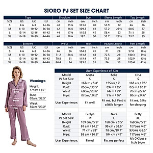 SIORO Womens Pajama Sets Silk PJ Satin Pijamas Two Piece Pants Set Sleepwear Loungewear PJS Plus Size, Greyish Green, X-Large