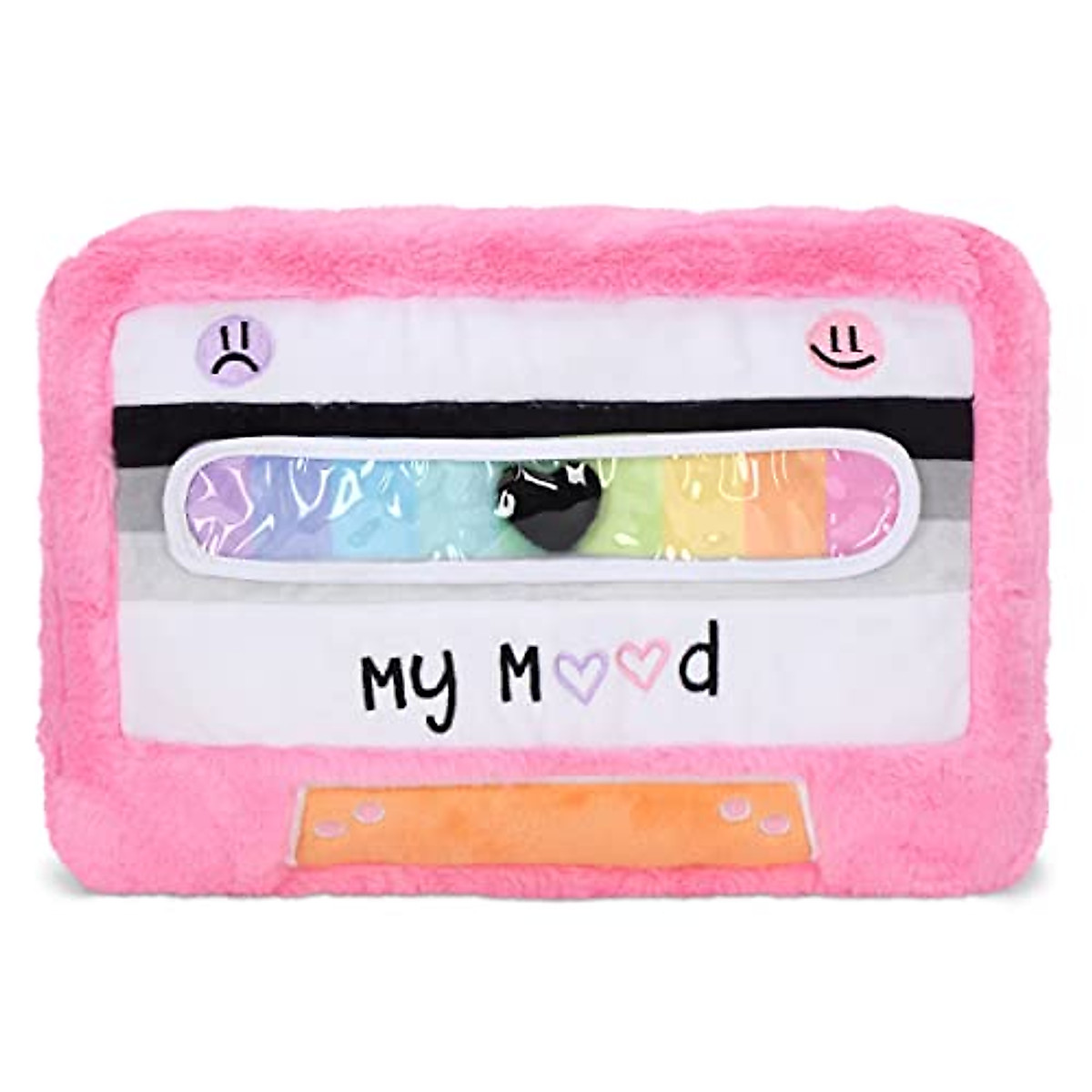 iscream Mood Meter Fur & Fleece 11" x 7" Pillow with Embroidered Accents