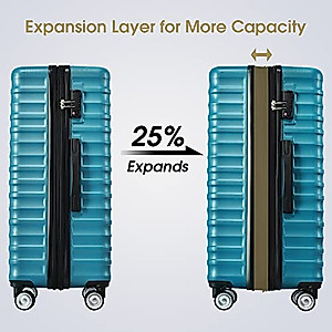 Merax Carry on Luggage Sets of 3 Suitcases with Wheels 20 24 28 Inch Luggage with Spinner Wheels Hard Shell TSA Luggage