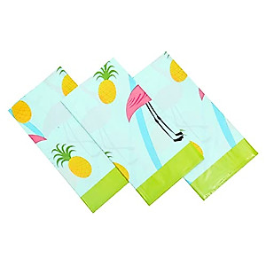 Juvale 3-Pack Flamingo Tablecloth for Pineapple Birthday Decorations, Plastic Table Cover for Tropical Hawaiian and Flamingo Party Supplies, Summer Pool Party (54x108 Inches)