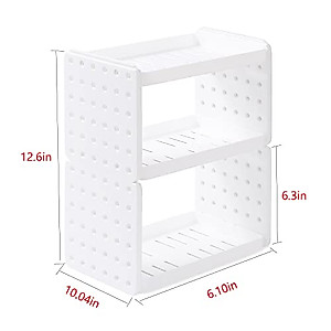 RED SECRET R Bathroom Organizer Countertop Makeup Storage Organizer for Vanity, Bathroom Counter Shelf, Skin Care Cosmetic Organizer Countertop with Toiletries Basket & Hook