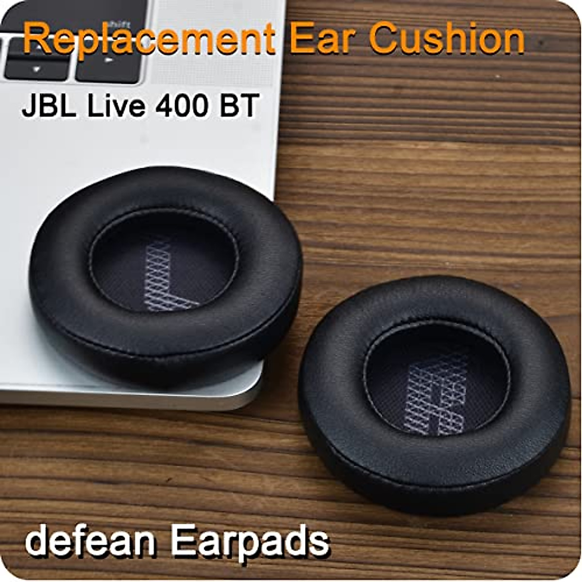 Live 400 BT Earpads - defean Replacement Ear Pads Cover Cushions Foam Compatible with JBL Live 400BT On-Ear Wireless Headphones,High-Density Noise Cancelling Foam,Softer Leather (Black)