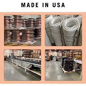 Wostore 25 Ft. Line Set 1/4&3/8 Inch 3/8" PE for Mini Split Air Conditioner Copper Pipes Insulated Coil HVAC with Fittings