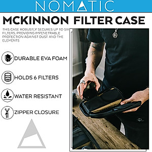 NOMATIC McKinnon Filter Case - Camera Case for Lens Filters - Fits up to 6 82mm Filters - Weather Resistant EVA Foam Tech Pouch