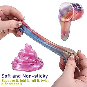 Kids Party Favors Galaxy Slime Kit, 30 Pack Bulk Rich Colorful Putty Toy, Stress and Anxiety Relief Sludge, Christmas Stocking Stuffers for Girls and Boys