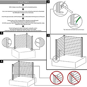 Enclo Privacy Screens ZP19014 No Dig Premium Full-Coverage White Vinyl Privacy Fence Screen Kit, 48" W x 48" H, Perfect to Enclose Trash Bins and A/C Units (2-Panels)