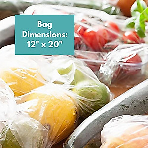 Perforated Produce Bags 12" x 20" Clear Case of 4 Rolls (3000 Bags)