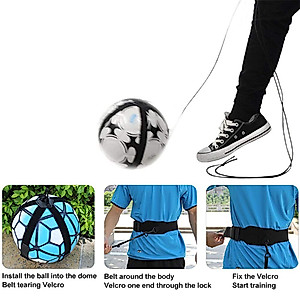 Toxz Soccer Singles Training Rebound Training Belt,Elastic Rope Bungee Football Practice Tool Exercise Self-Study,Practice Equipment Trainer