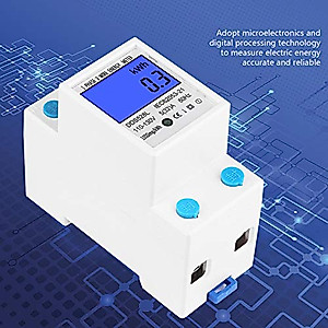 Single Phase Energy Meter Electric Meter 110-130V LCD KWH Electric Meter 5-32A 60Hz Single Phase DIN-Rail KWH Meter Power Meter Backlight Energy Meter