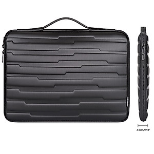 DOMISO 17.3 inch Shock Resistant Laptop Sleeve with Handle Protective Case Compatible with 17.3" Notebook/Dell Inspiron/MSI/HP Pavilion/Lenovo ideapad/Samsung/Acer/HP/Alienware 17, Black