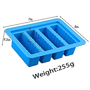 Silicone butter mold，Large Trays Butter Mold Set of 1 , BPA free premium silicone tray with lid (green)