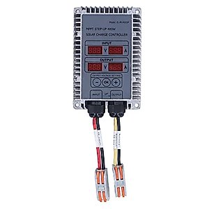 Solar Charge Controller, Boost MPPT 24‑85V Voltage LED Display Adjustable Waterproof Solar Panel Regulator, Multiple Protections Solar Controller for Lithium, Acid, Sealed, Gel, Flooded(400W)