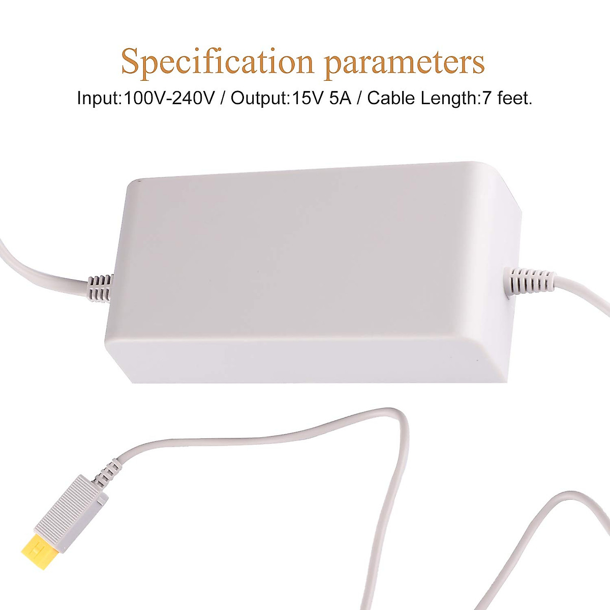 Console Charger for Wii U, AC Adapter Power Supply Replacement for Nintendo WiiU Console (Not compatible with Nintendo Wii)