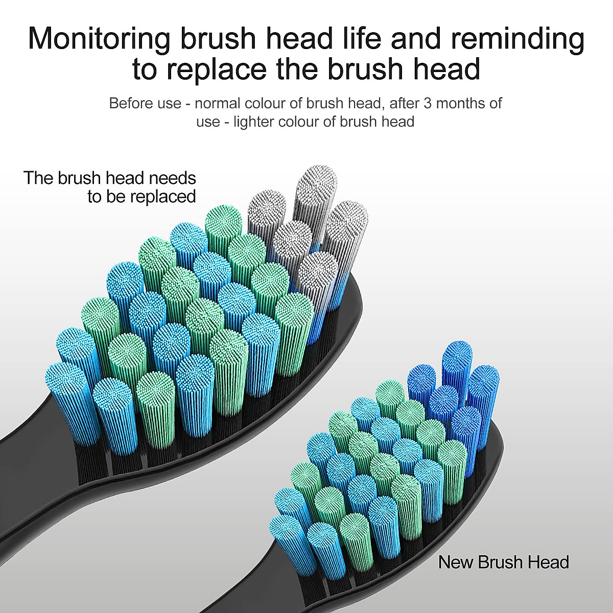 5 Pack Electric Toothbrush Replacement Heads Compatible with Fairywill,Toothbrush Heads Compatible with FW-507/508/551/515/917/959/2011,FW-D1/D3/D7/D8