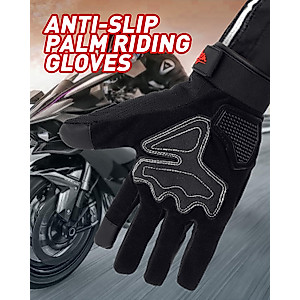 Mmhpluos Motorcycle Gloves,Touchscreen Motorbike Gloves with Hard Knuckle Tactical Gloves Riding Gloves Anti-Slip Airsoft Gloves Motorcross Dirt Bike Bicycle Racing ATV UTV Gloves