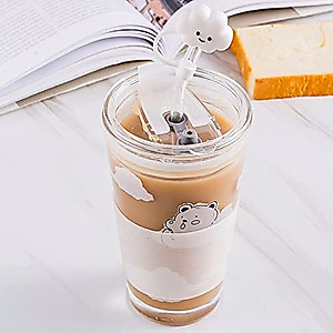 7pcs Straw Covers Cap for Drinking, Straw Tip Cap Reusable Straw Toppers, Anti-dust Straw Tips for 6-8 mm Straws Silicone