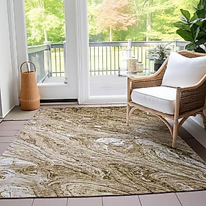 Addison Rugs Chantille ACN640 Brown 9' x 12' Indoor Outdoor Area Rug, Easy Clean, Machine Washable, Non Shedding, Bedroom, Living Room, Dining Room, Kitchen, Patio Rug