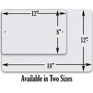 Metal Sign - Warning Property Crows - Durable Metal Sign - Use Indoor/Outdoor - Funny Field, Open Land with Crops or Pasture Sign and Decor Under $20 (8" x 12")