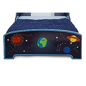 Delta Children Space Adventures Rocket Ship Wood Toddler Bed - Greenguard Gold Certified, Blue
