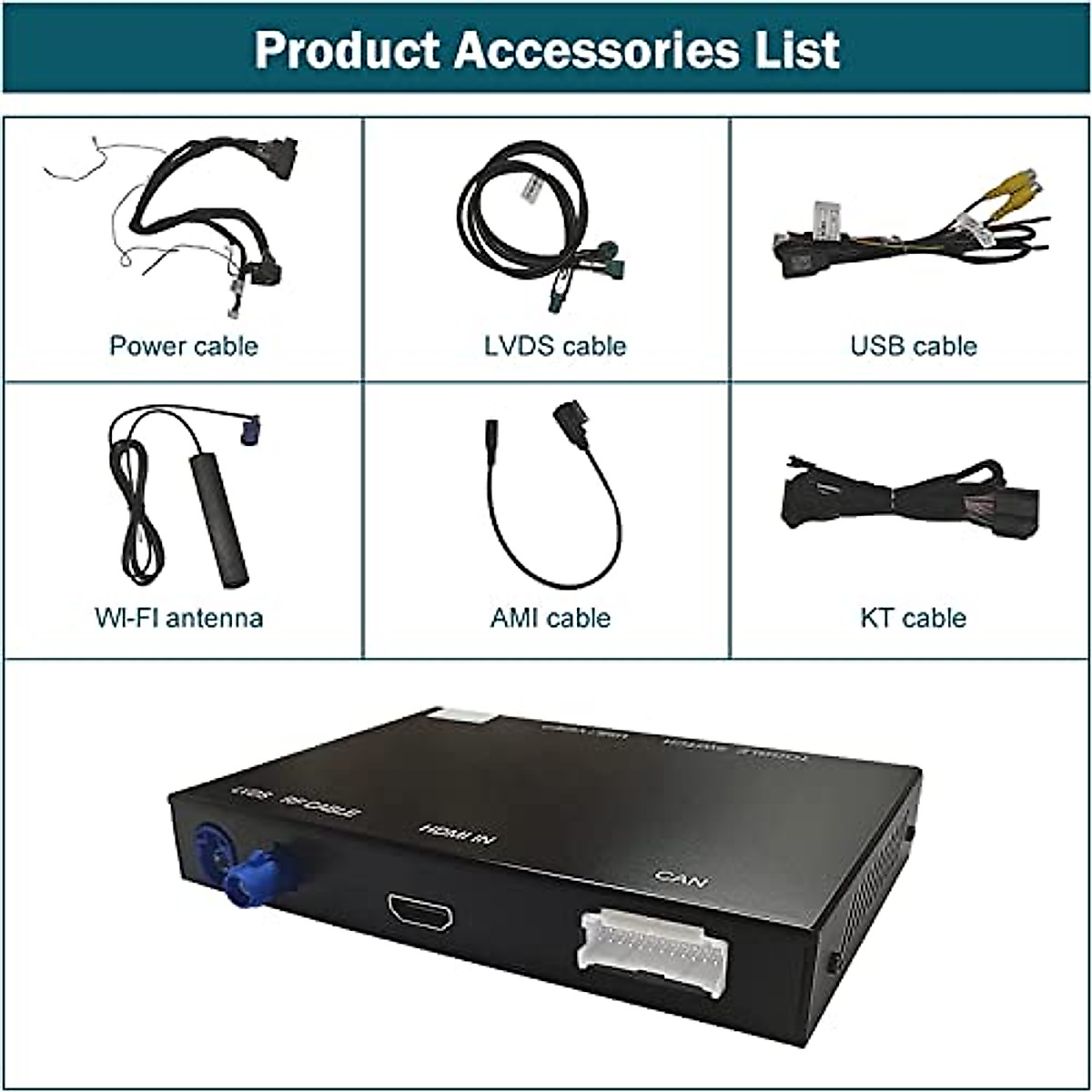 Ninetom Wireless CarPlay Android Auto Retrofit Kit for 2013-2018 Audi A3/S3, Carplay Module Receiver Box Support Navigation, Maps, Music, Mirroring, Camera