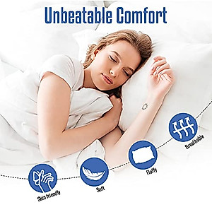Continental Bedding - Affinity Down Alternative Bed Pillow - 300 Thread Count 100% Soft Cotton Super Standard Queen Size 20x28 Pillow Pack of 2 Best Polyester Pillow for Sleeping