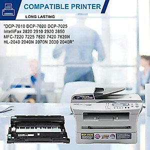 DR350 Drum Unit Compatible 1 Pack DR-350 Black Replacement for Brother DR350 DR-350 for Brother DCP-7010 7020 7025 IntelliFax 2820 2910 2920 2850 MFC-7220 7225 7820 7420 HL-2040 2070N 2030 Printer