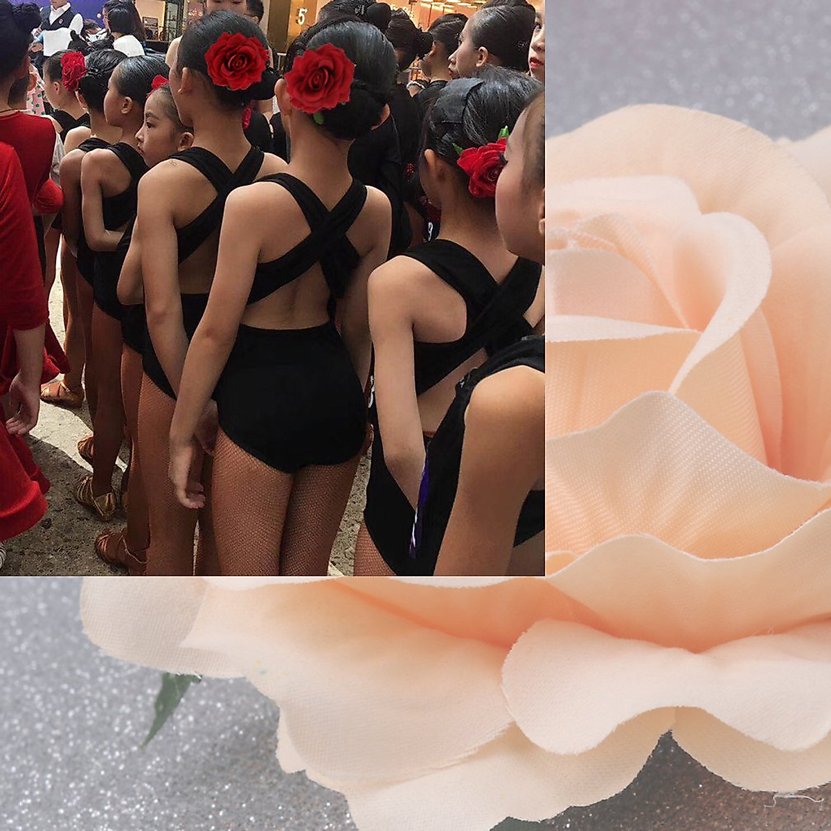 Cubaco Rose Hair Clips for Women, 15 Packs Vintage Hair Flower Brooch Pin Boho Hair Clip Flower Hair Accessories