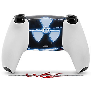 WraptorSkinz Skin Wrap compatible with Sony PS5 DualSense Controller Radioactive Blue (CONTROLLER NOT INCLUDED)