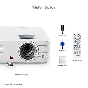 ViewSonic PX701HD 1080p Projector, 3500 Lumens, SuperColor, Vertical Lens Shift, Dual HDMI, Enjoy Sports and Netflix Streaming with Dongle