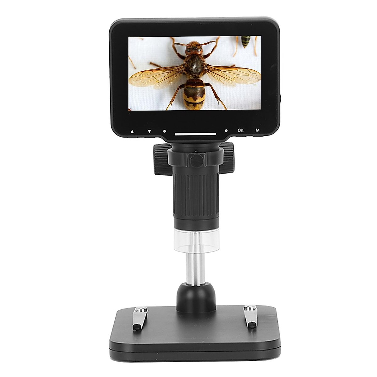 LCD Digital Microscope, 1000X Biological Microscope with 4.3in HD LCD Screen, 8 LED Lights Coin Microscope Camera,for Win XP, for Win7, for Win8.1, for Win10, for OS X10.5