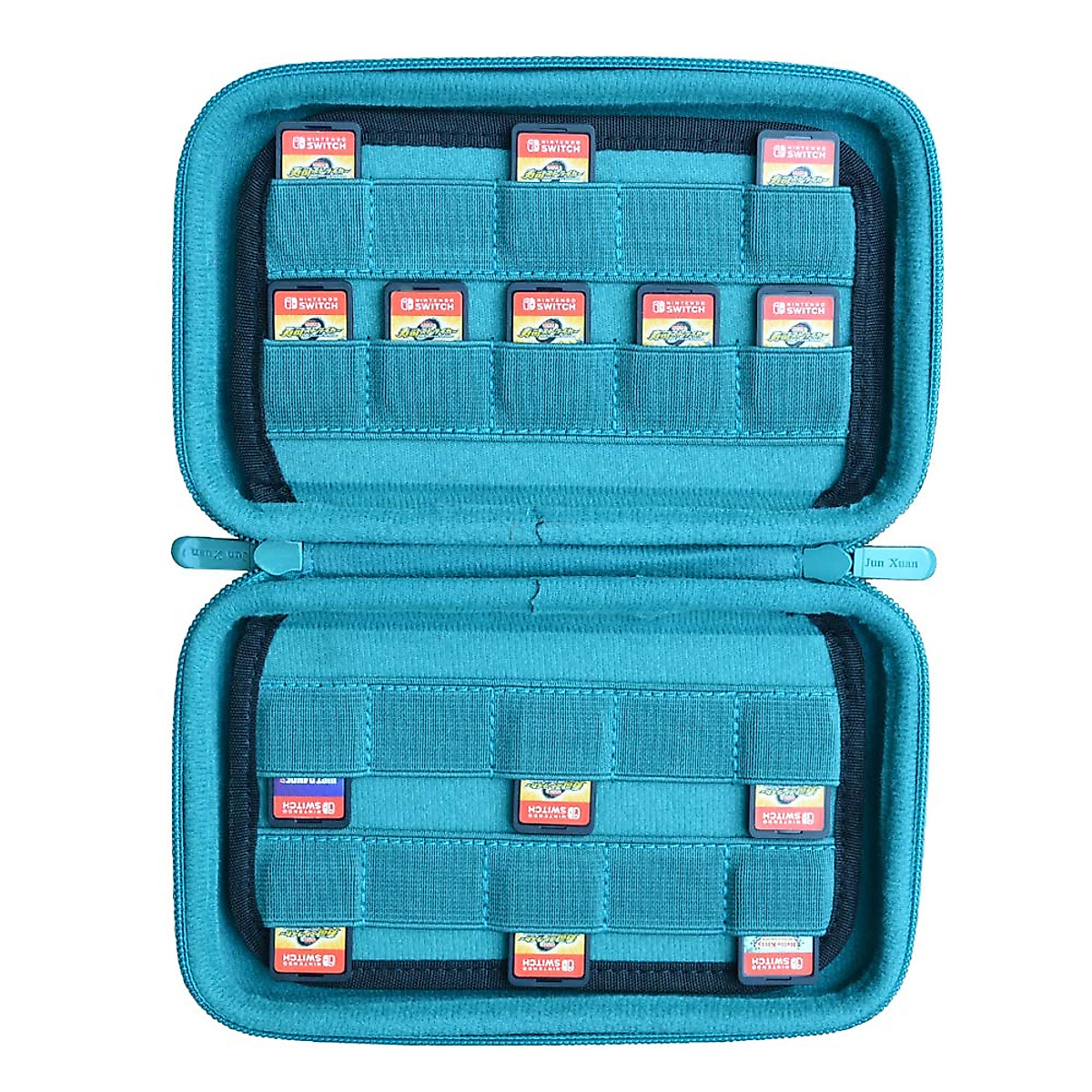 Deluxe Game Card Holder Case for 40 Nintendo Switch Games, Storage Case for Nintendo Switch Games and SD Cards -Turquoise