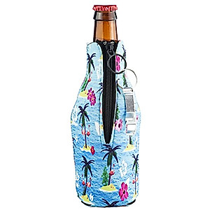 Funny Guy Mugs Flamingo Collapsible Neoprene Bottle Coolie - Drink Cooler