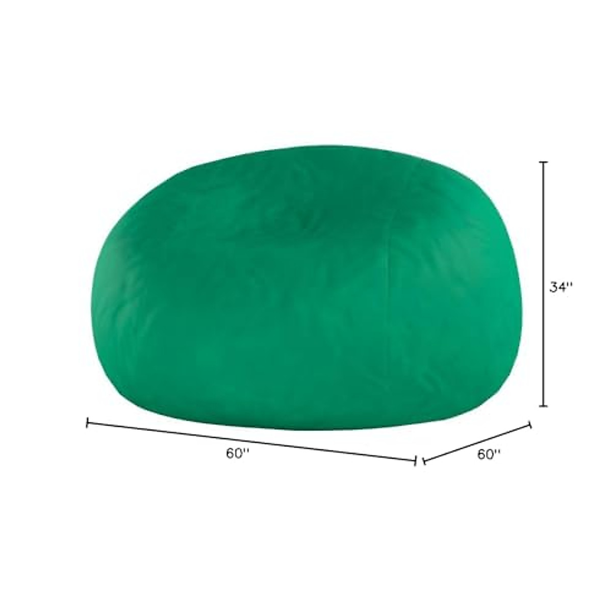 Chill Sack Bean Bag Chair: Giant 5' Memory Foam Furniture Bean Bag - Big Sofa with Soft Micro Fiber Cover - Tide Pool