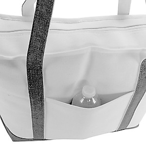 DALIX Beach Tote Bag Personalized Gifts for Women's Shoulder Bags Gray L